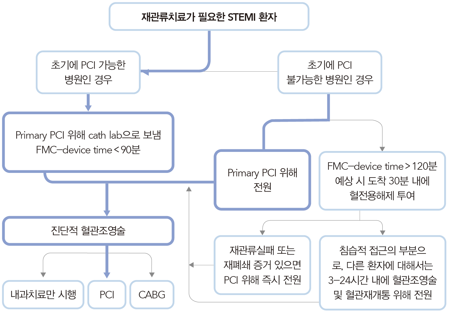 ST segment elevation acute coronary syndrome(STEMI): 치료 - Metamedic